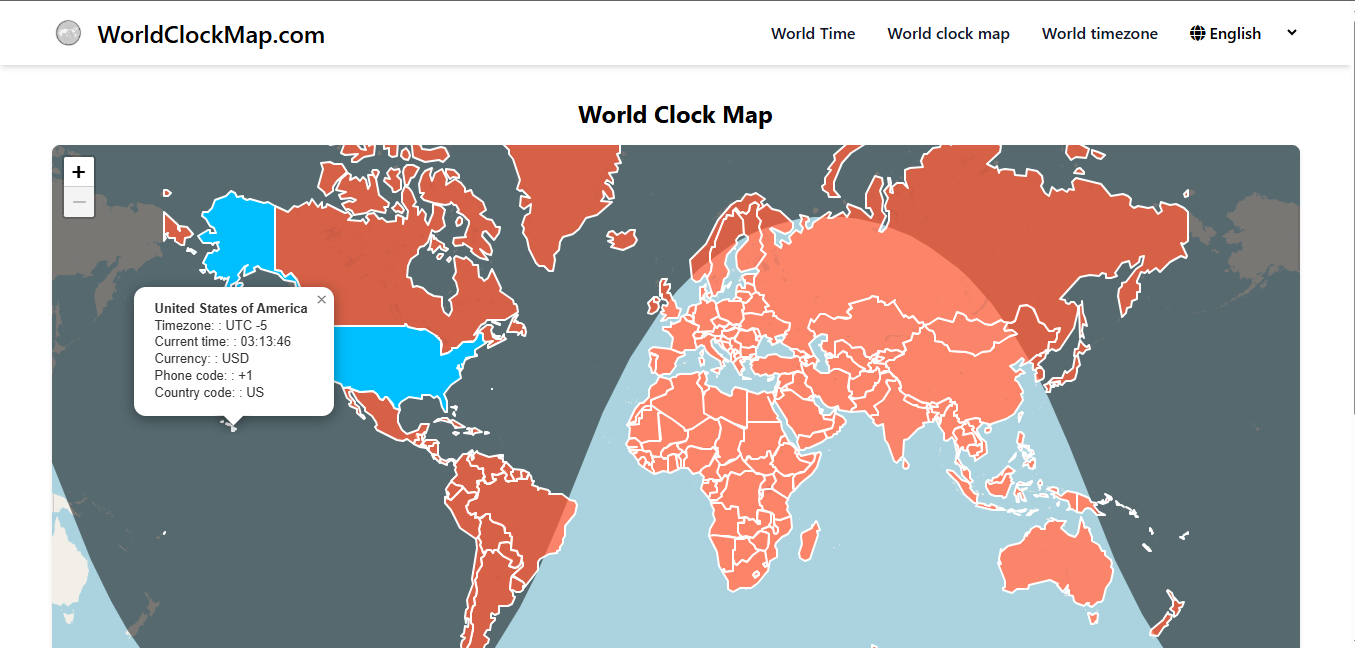 WorldClockMap.com - World Clock Map Online | Real-Time World Time Zones